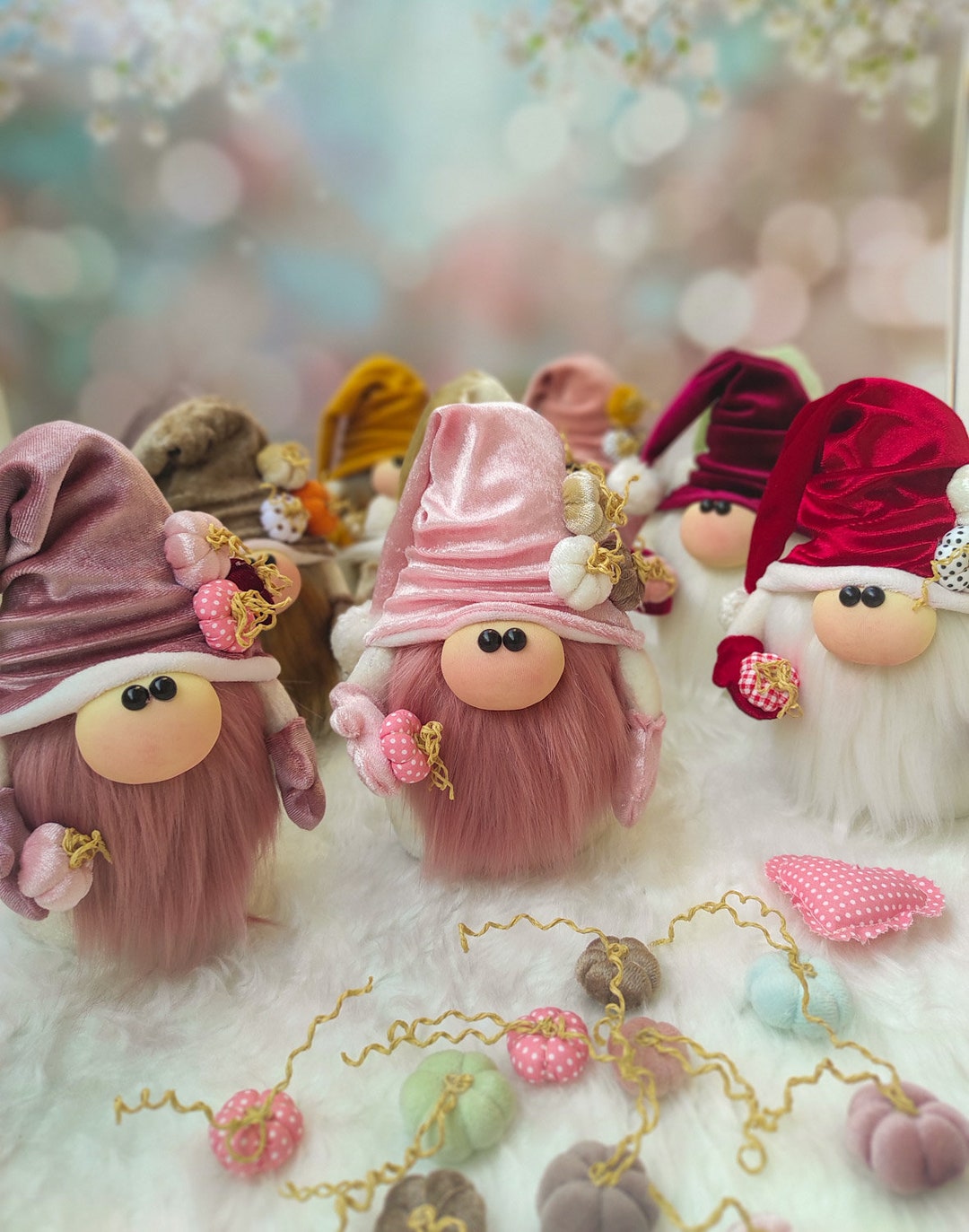 Pumpkin Winter Gnomes, Colorful Christmas Gnomes, Xmas Gift, Christmas ...