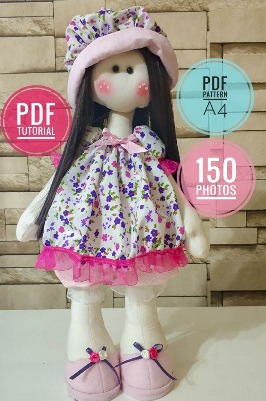 Cloth Doll PDF Tutorials, 16 Inc Doll Pattern, Sewing Patterns Tutorial ...