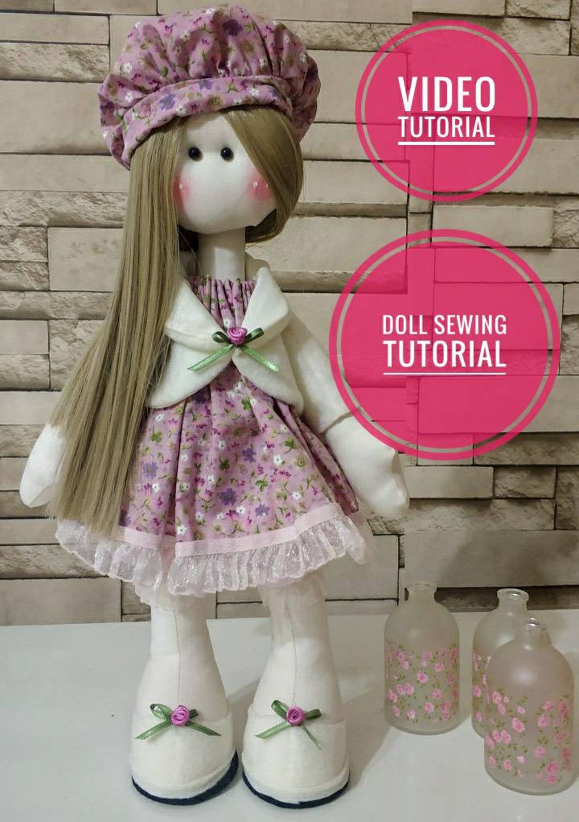 Doll Sewing Video Tutorial and Pdf Pattern, Cloth Doll Sewing - Etsy
