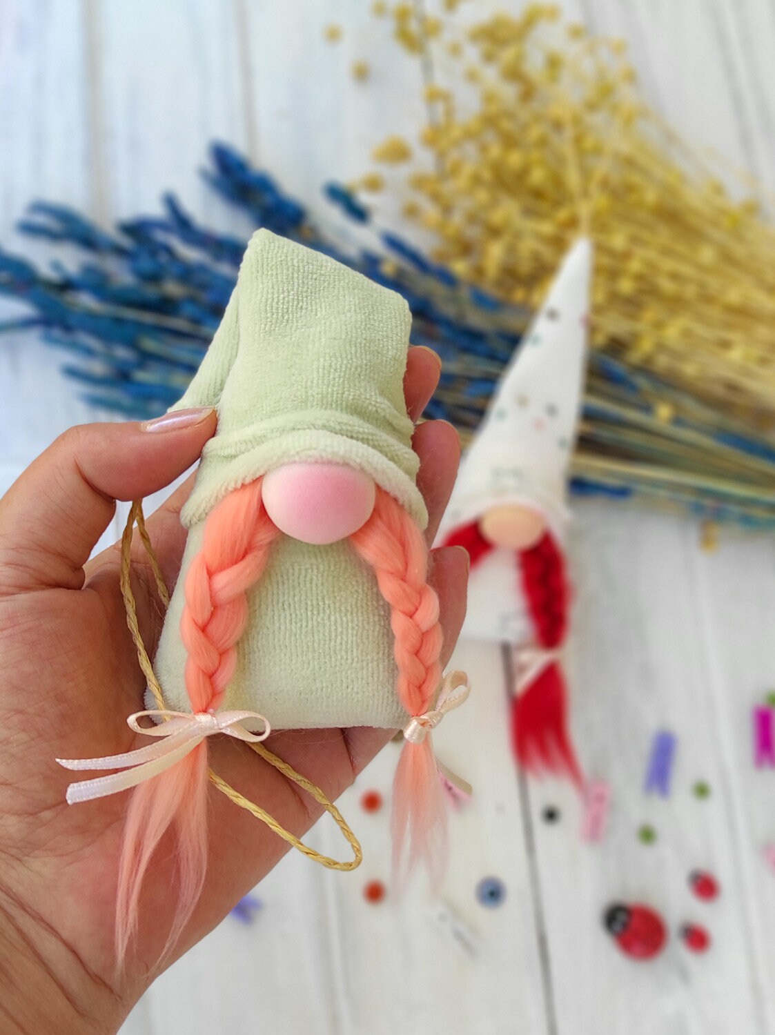 Mini Gnome Sewing Patterns + Video, Gnome With Mustache, Beard and ...