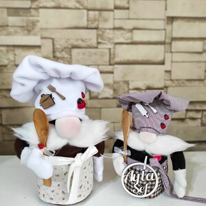 Chef Gnome PDF Sewing Pattern, DIY Gnome Tutorial, Handmade Cooking ...