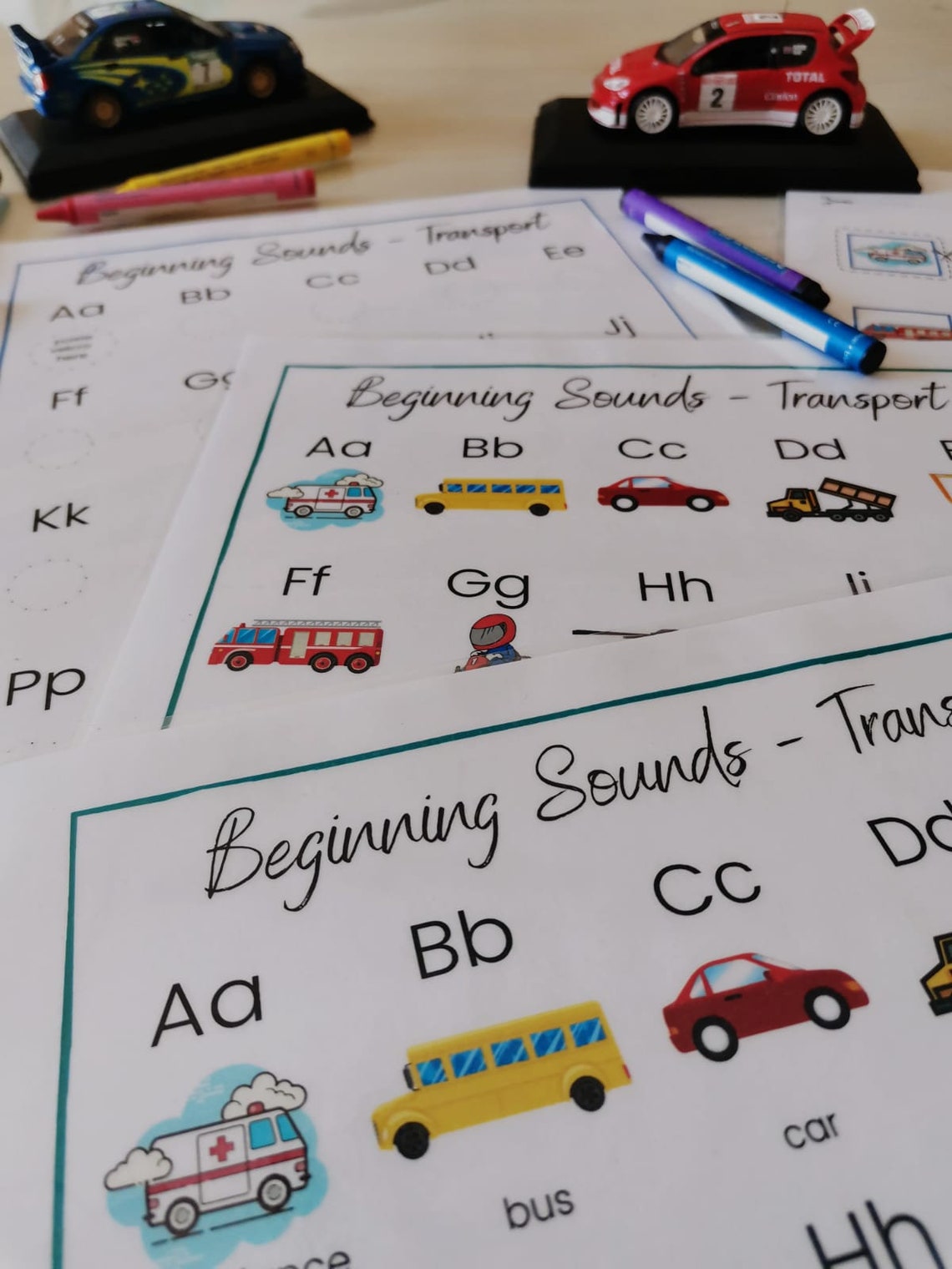 Transport Beginning Sounds. Printable for Early Development. - Etsy