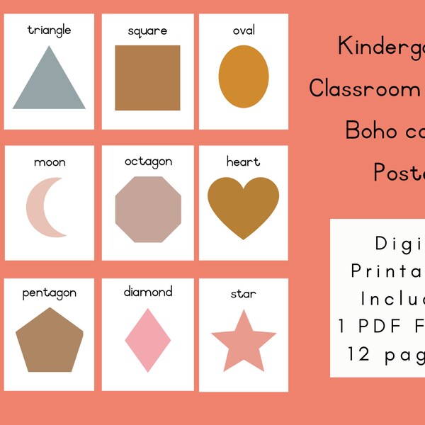 Colored Shapes - Etsy