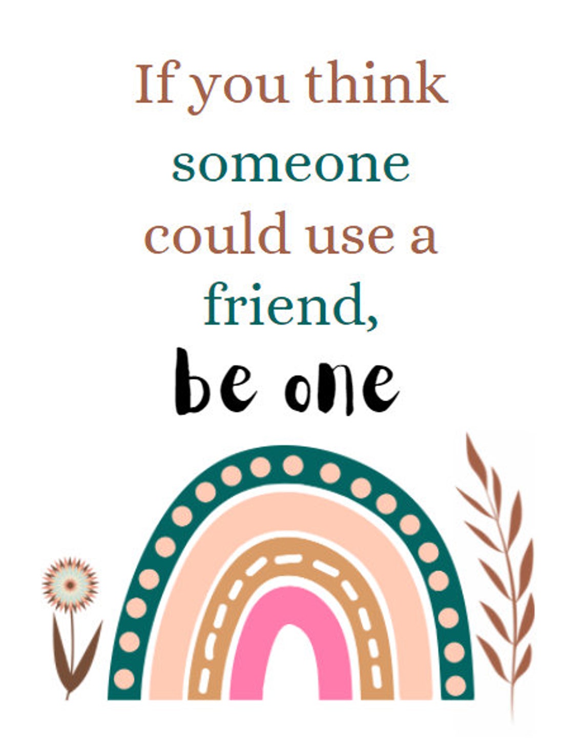 Boho Rainbow Inspirational Classroom/kid's Room POSTERS. Positive ...