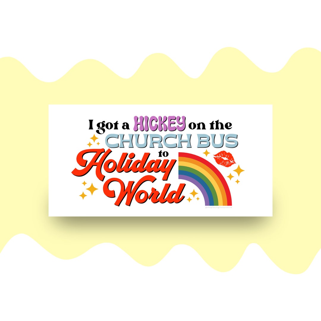 Hickey Bumper Sticker Vinyl Sticker Holiday World - Etsy