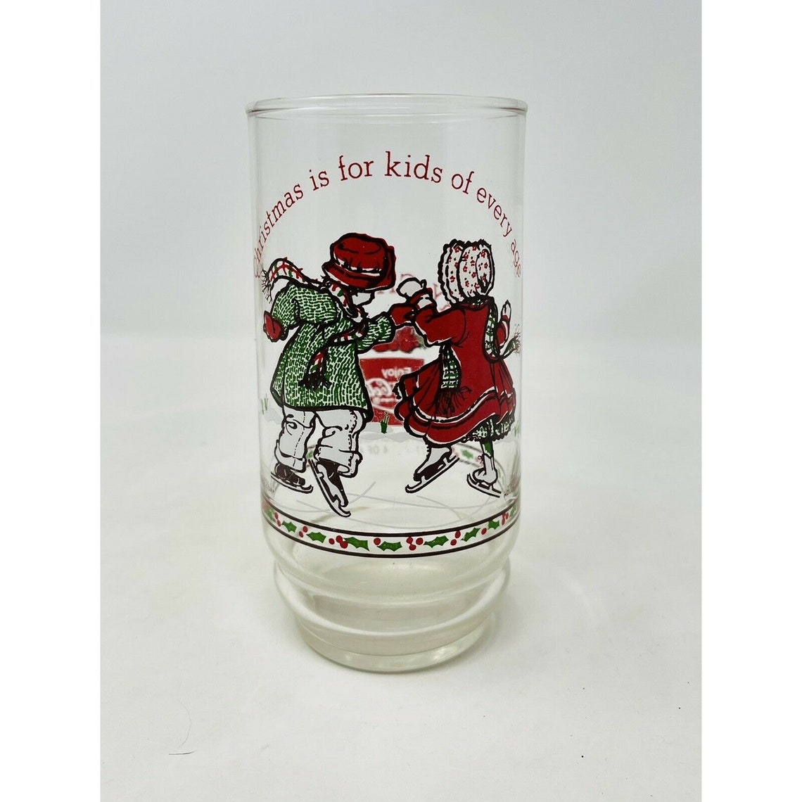 5 Holly Hobbie Coca Cola Christmas Vintage Glasses Limited Etsy