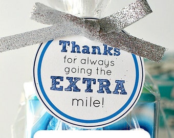 Thanks for Going the EXTRA Mile Gift Tag, Printable, Bus Driver ...