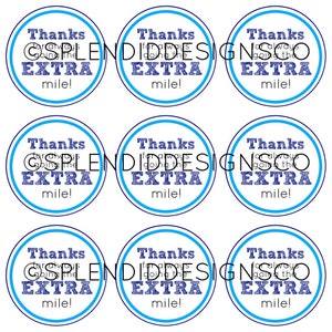 Thanks for Going the EXTRA Mile Gift Tag, Teacher Appreciation, Nurse ...