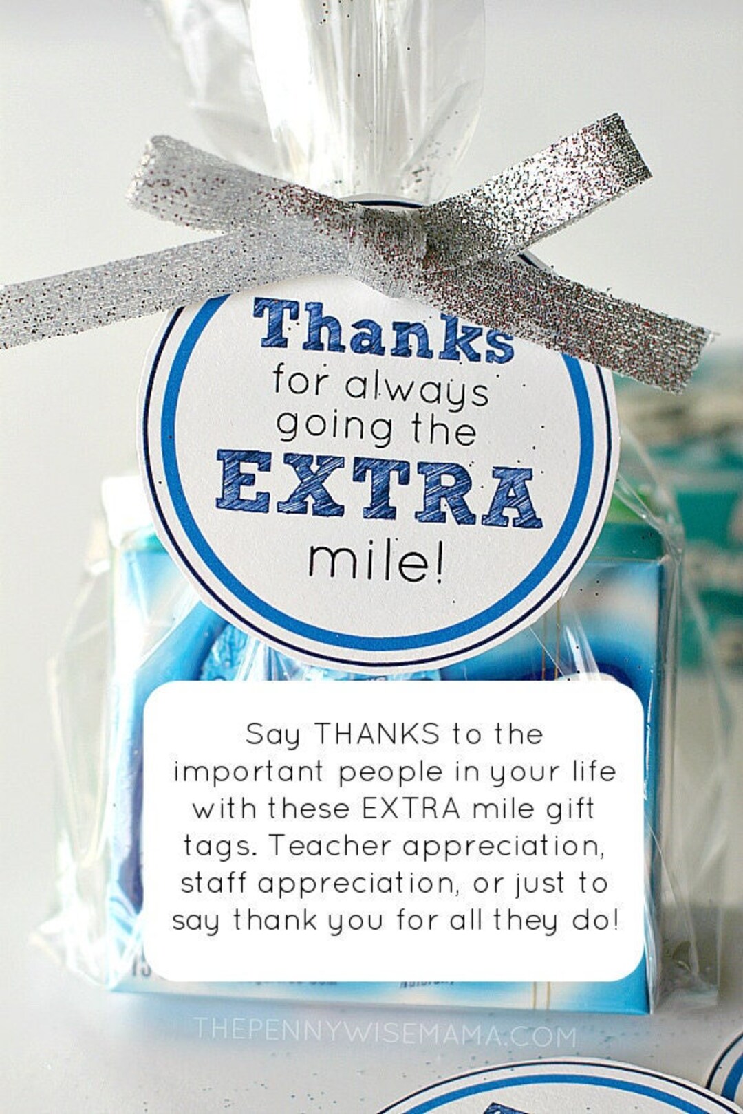 Thanks for Going the EXTRA Mile Gift Tag, Teacher Appreciation, Nurse ...