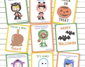 Cute Halloween Lunch Box Notes | Printable Lunch Box Notes | Instant ...