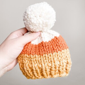 Candy Corn Beanie Knitting Pattern - Etsy