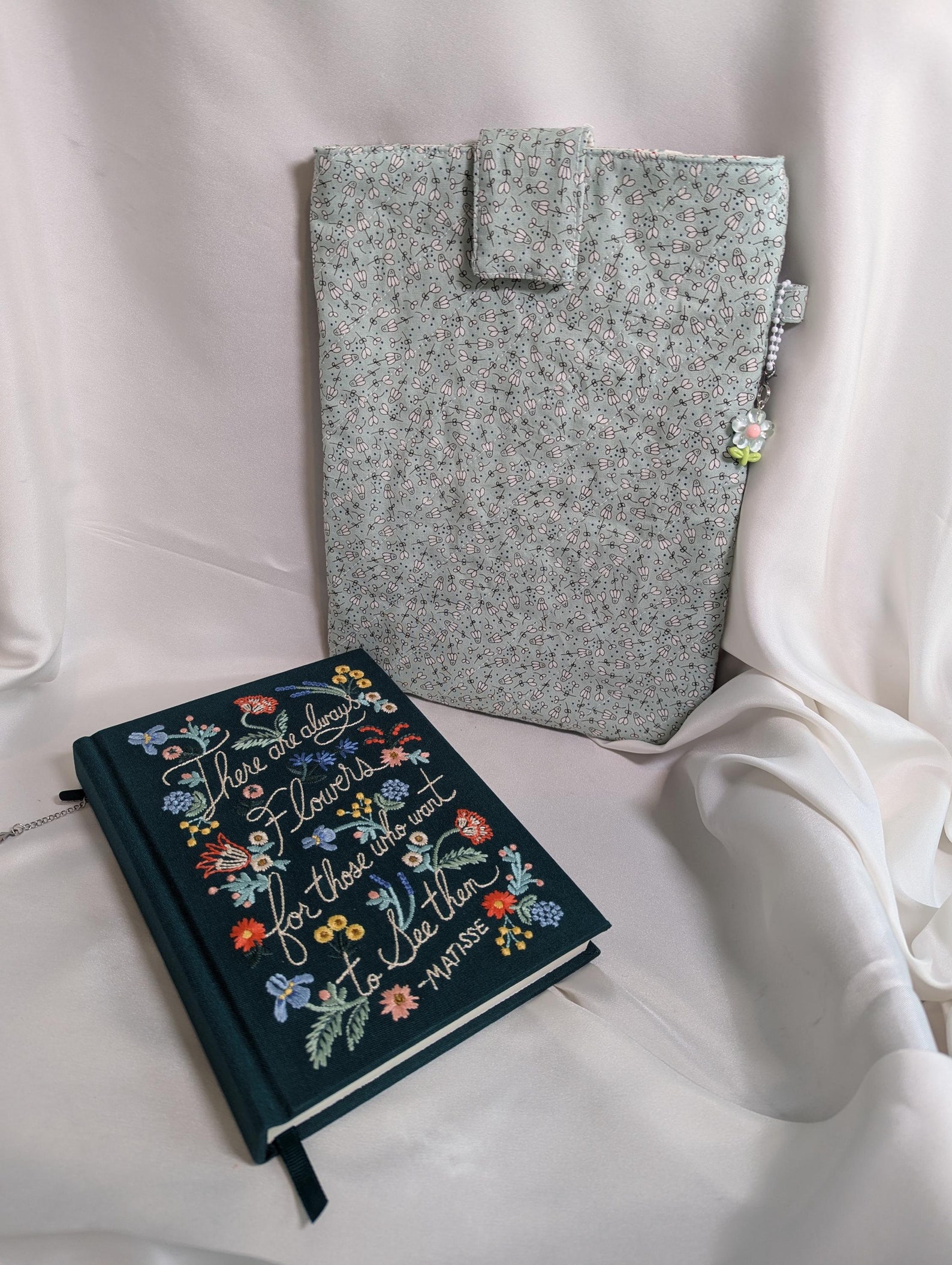 Blue Floral Book Cover - Etsy
