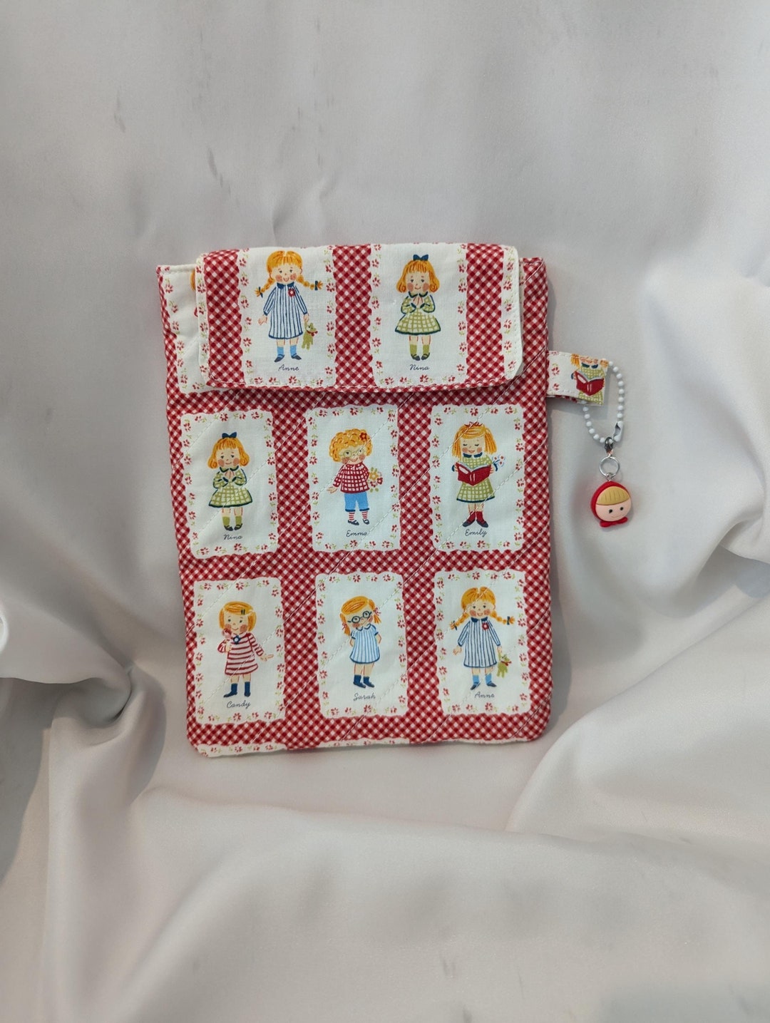 Red Check Little Girl Book Cover - Etsy