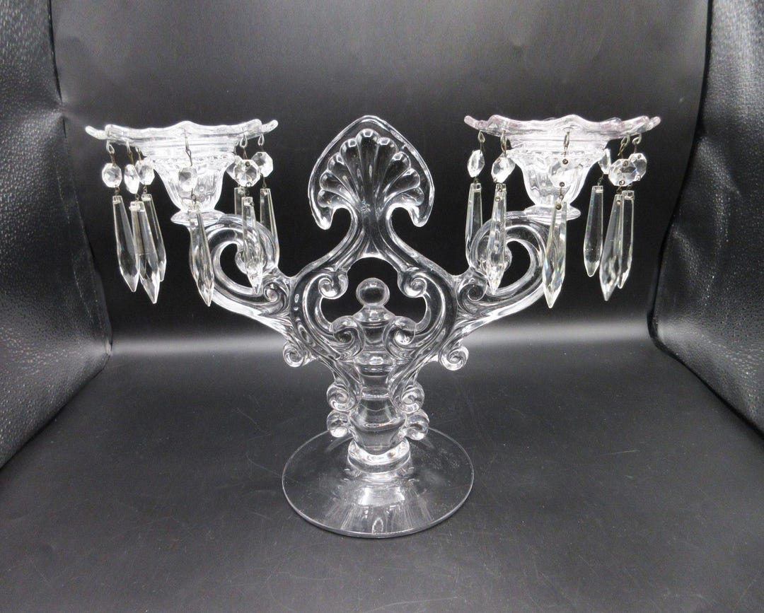 Cambridge Glass 2 Light Candelabra 1441 Candlestick With Removable ...
