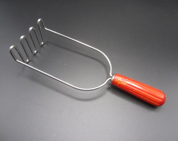 Swirled Red With Yellow Bakelite Androck Masher Stainless | Etsy