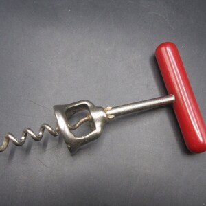Red Bakelite Bar Tools Vintage Barware Bakelite Corkscrew Cocktail ...