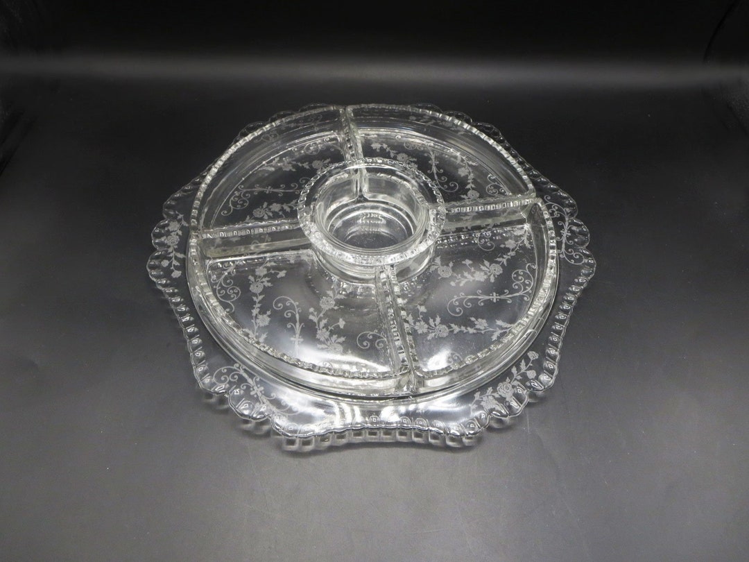 Cambridge Elaine Etch 6-piece Appetizer or Relish Set 3500 Gadroon ...