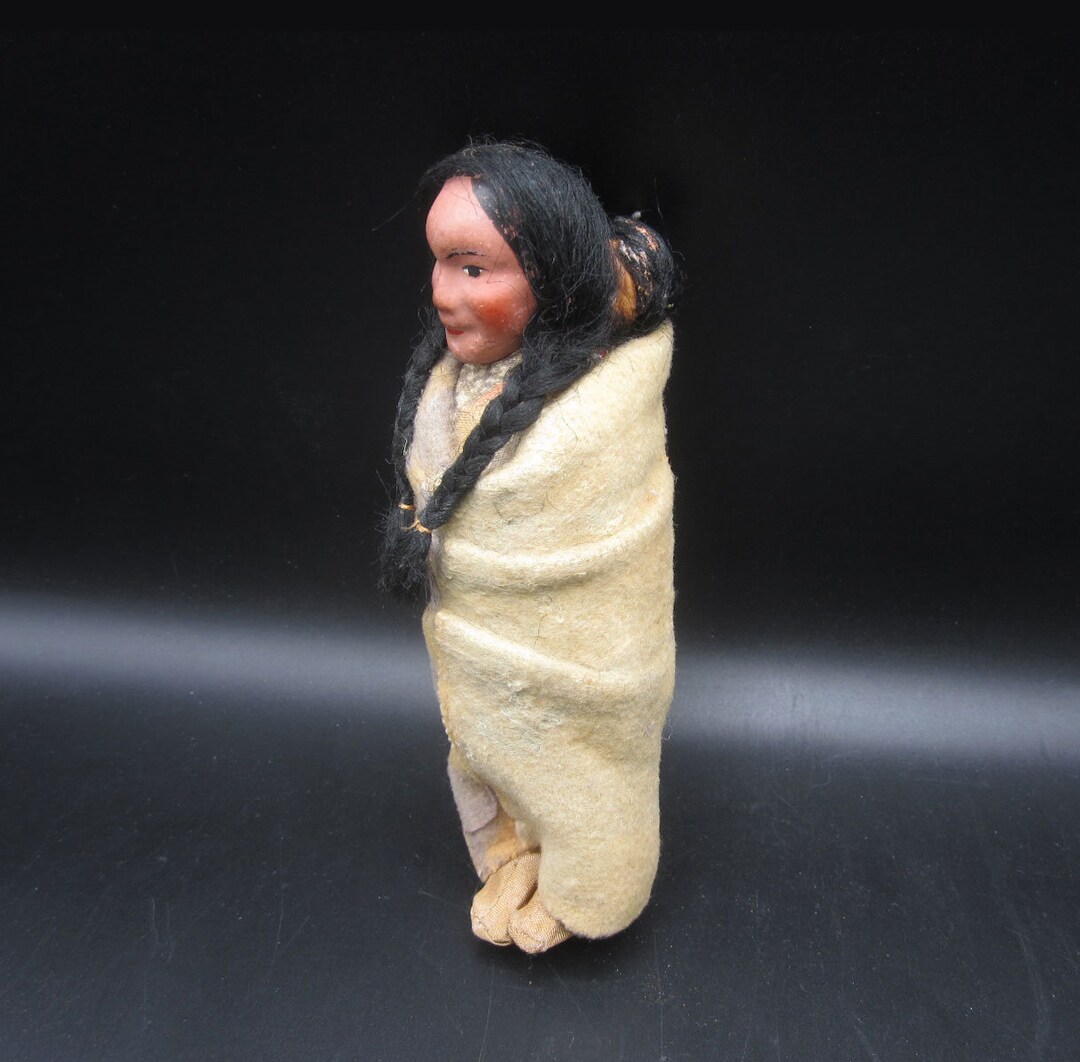 Vintage Skookum Native American Indian Composition Doll W/papoose - Etsy