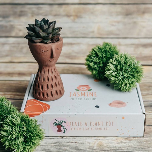 Clay Pottery Kit for 3 Craft Your Own Plant Pot at Home. Air - Etsy