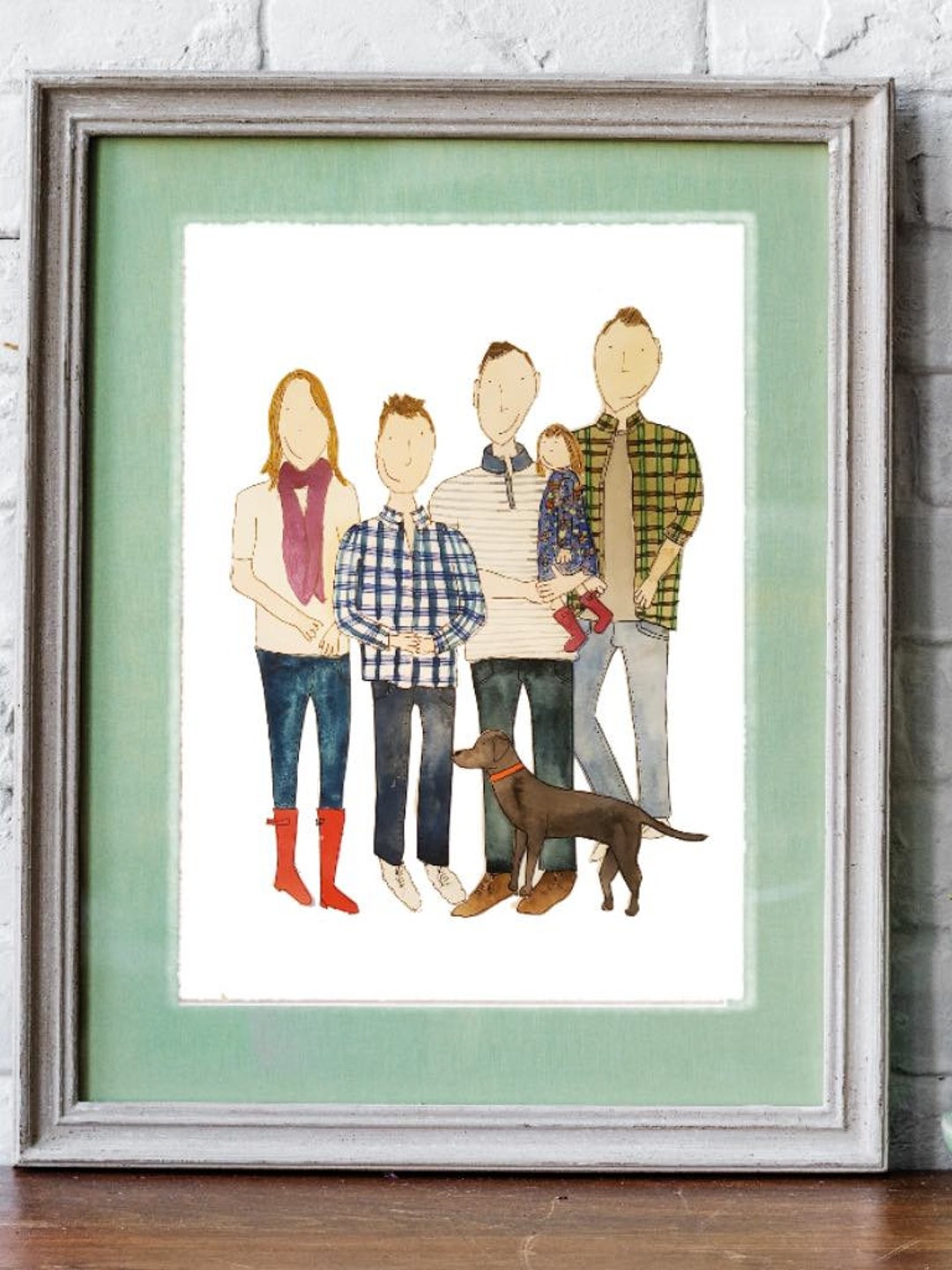Custom Family Portrait, Custom Family Illustration, Personalized Family ...