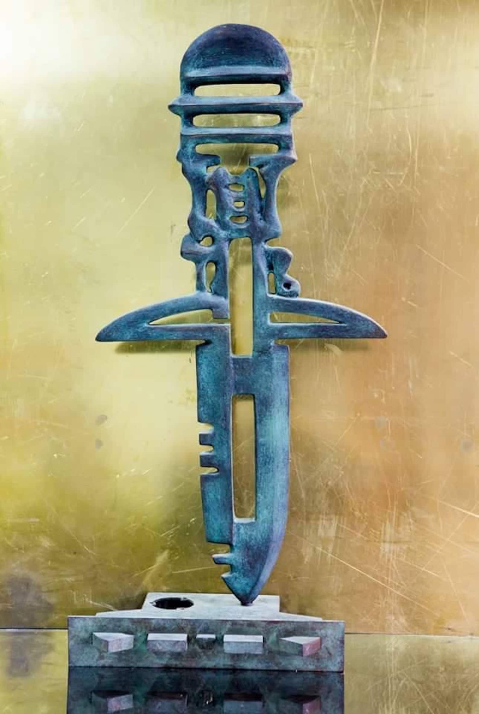 Original Kinetic Key Sculpture, Bronze Patina, Modern Abstract Art - Etsy