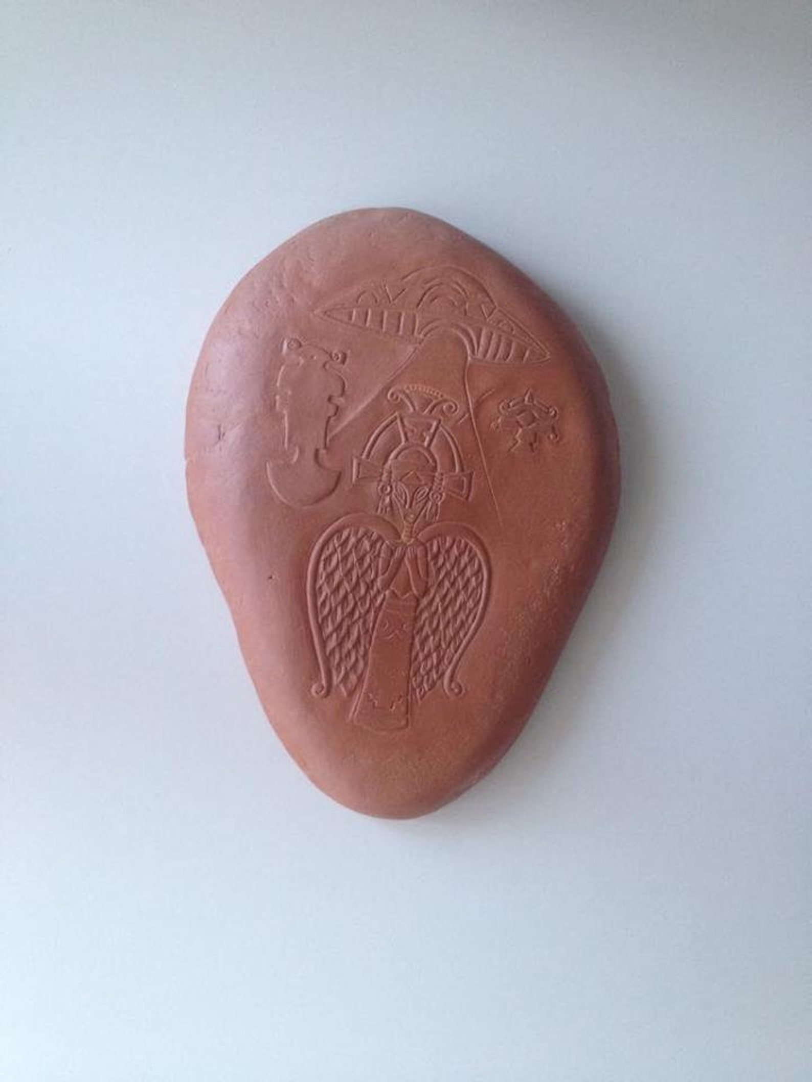 Aztec Alien Artifact Replica, Ceramic Tile Sculpture, Wall Art - Etsy