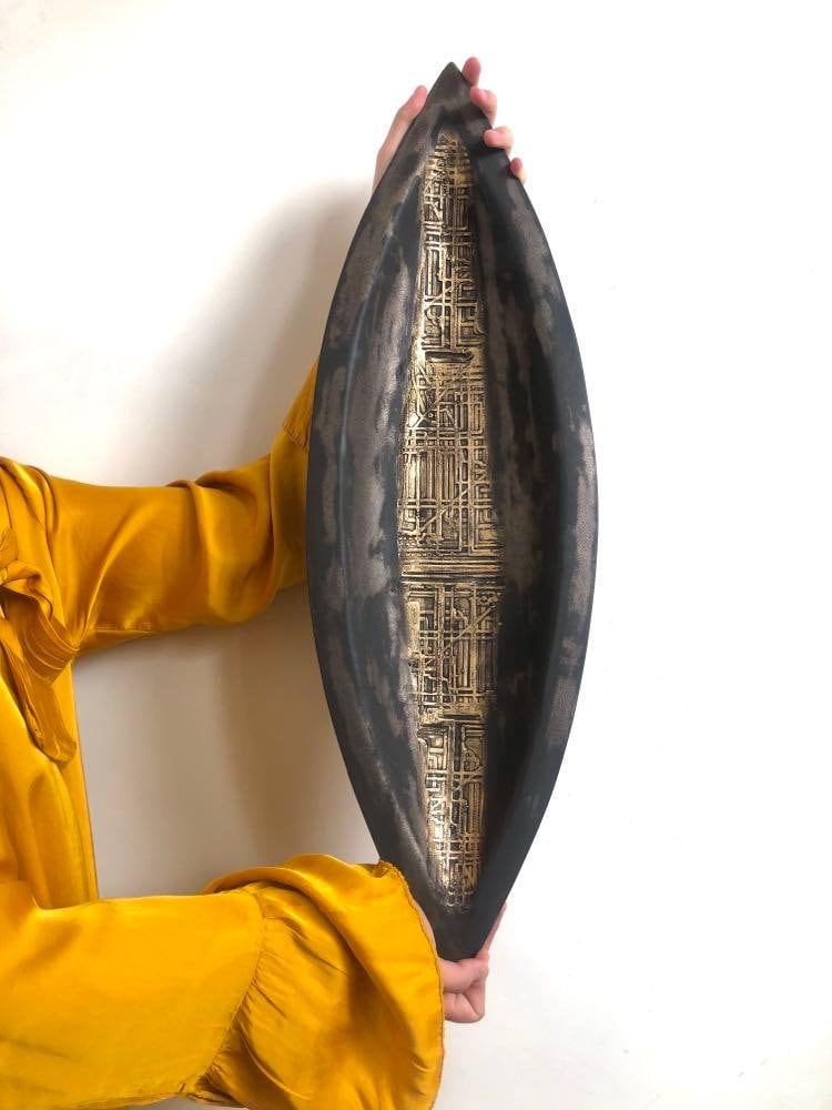 Decorative Display Ceramic Tray, Large Round Contemporary Ceramic ...