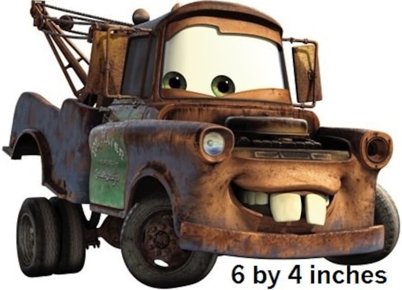 6 Inch Tow Mater Decal Disney Cars Movie Truck Removable Peel | Etsy