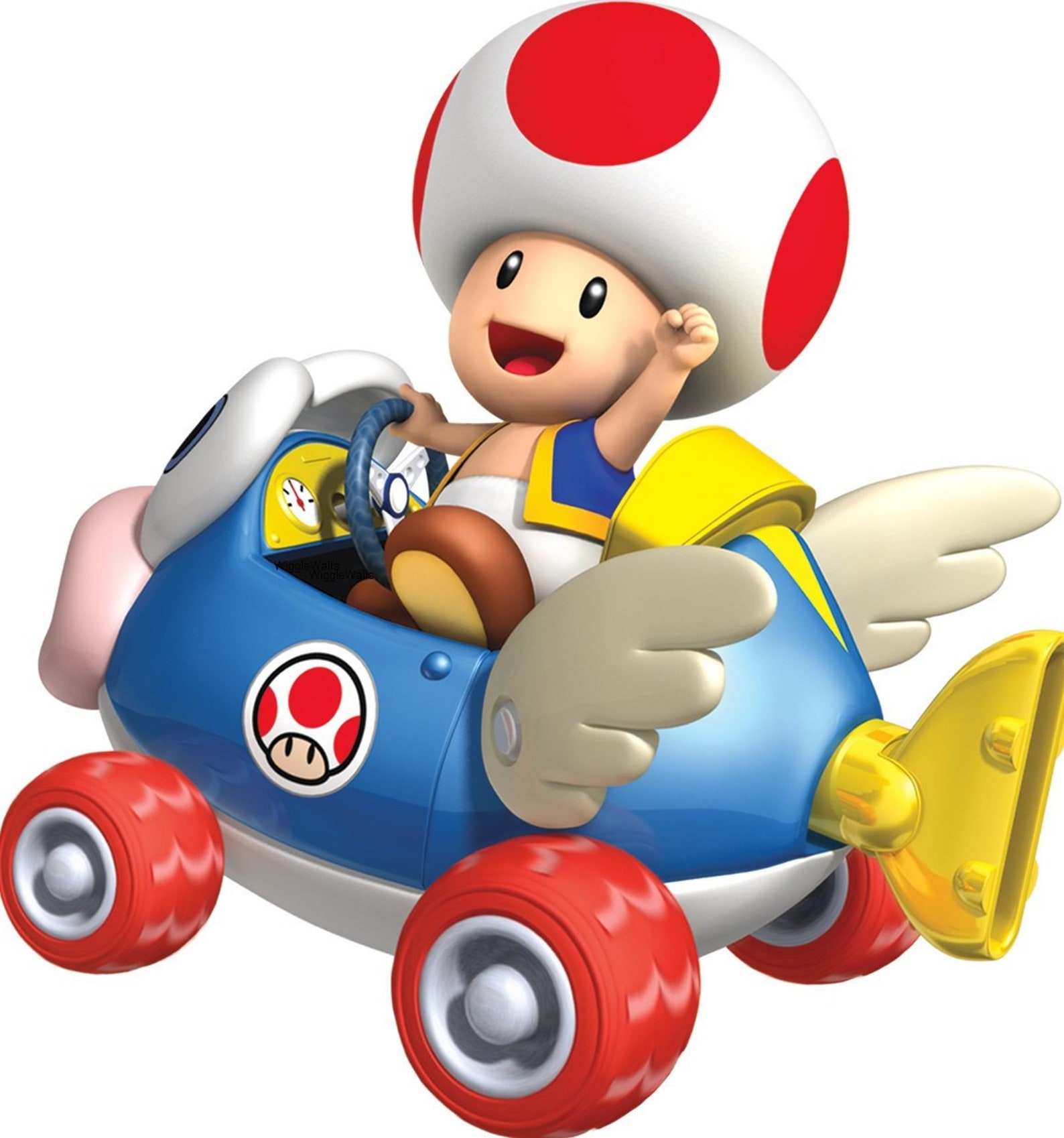 5 INCH Red Toad Decal Super Mario Wii Kart Removable Wall | Etsy