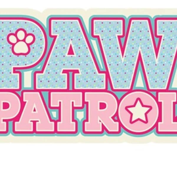 Paw Patrol Pink Logo - Etsy
