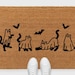 Cat Ghosts Halloween Doormat,cat Ghost Doormat,ghosts Doormat,cat ...