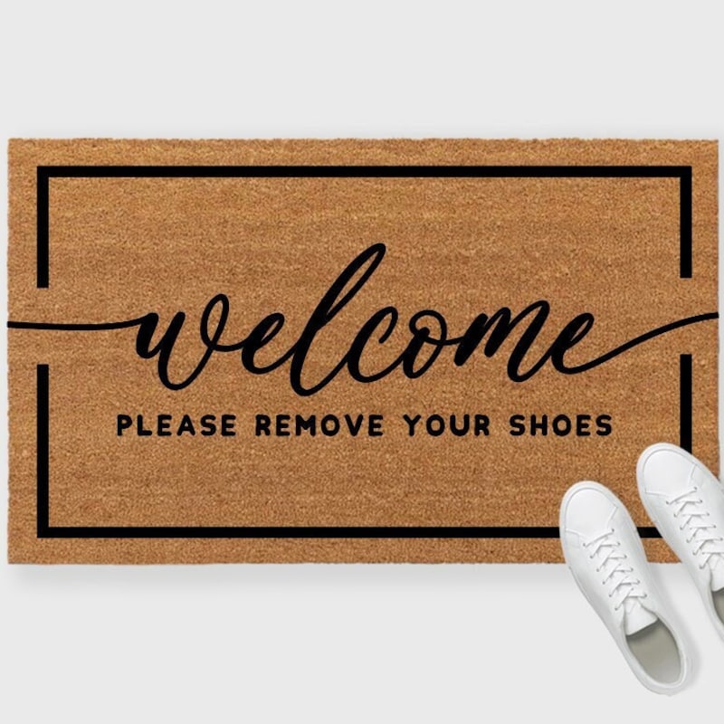 Shoes off Doormat - Etsy