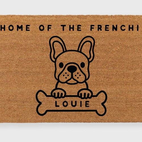 French Bulldog Doormat Frenchie Door Mat French Bulldog - Etsy