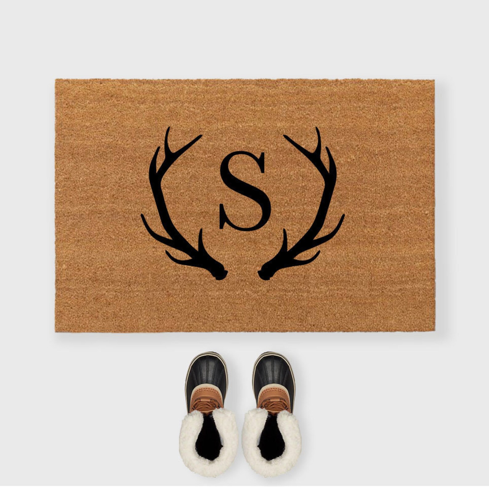 Antler Doormat, Antler Decor, Cabin Doormat,cabin Door Mat,cabin Decor ...