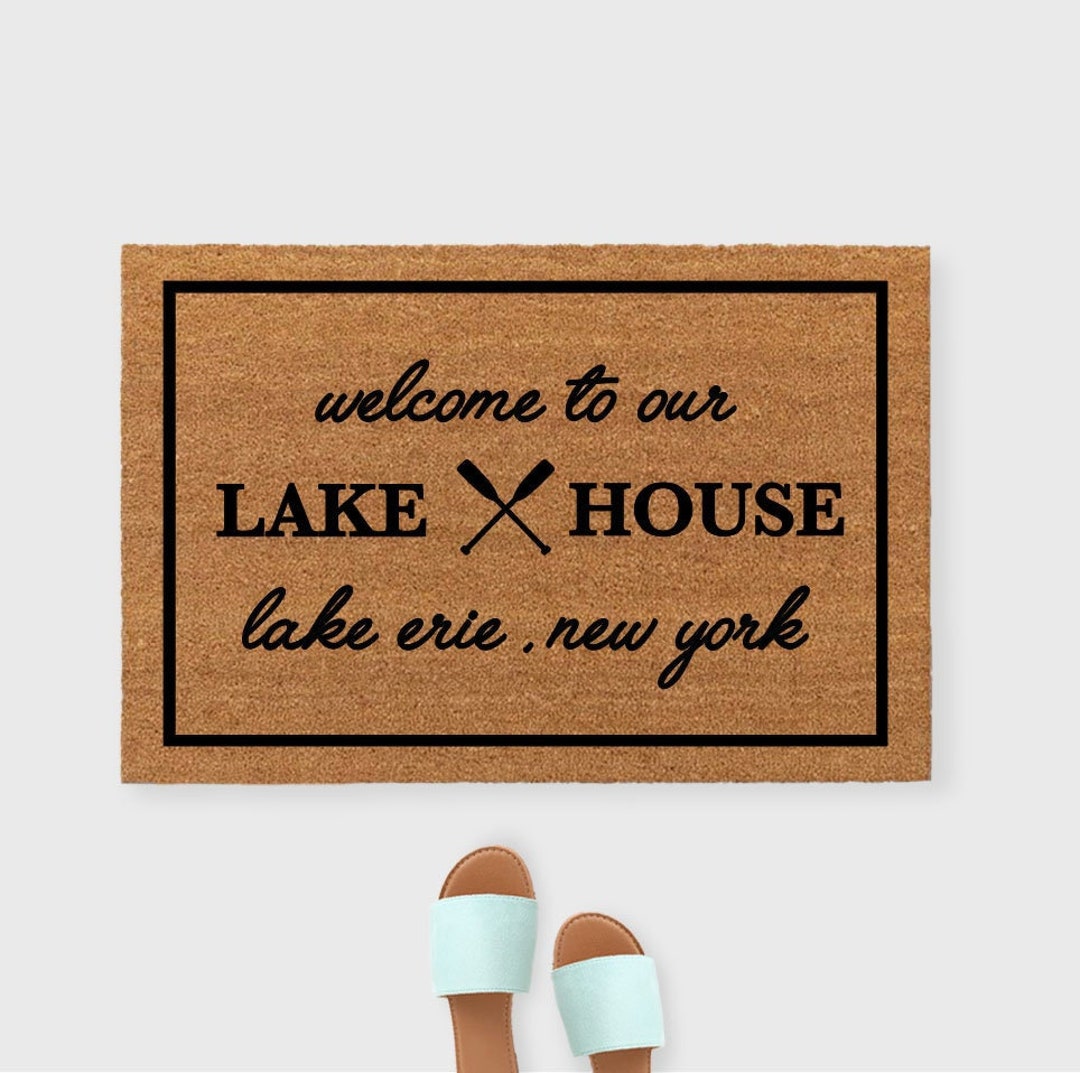 Custom Lake Doormat,lake House Doormat,lake House Door Mat,lake House ...