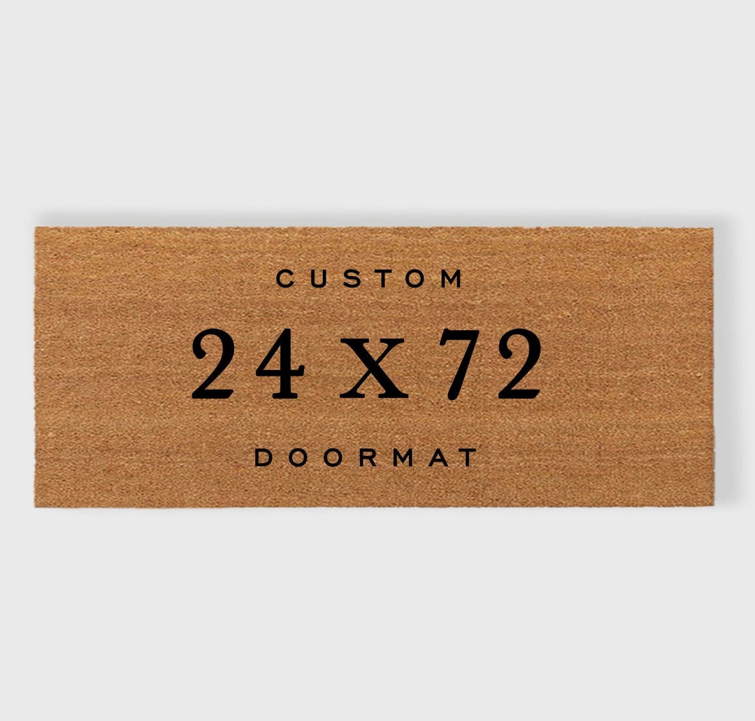 Custom 24 X 72 Inch Doormat, Extra Large Doormat,x-large Doormat,double ...