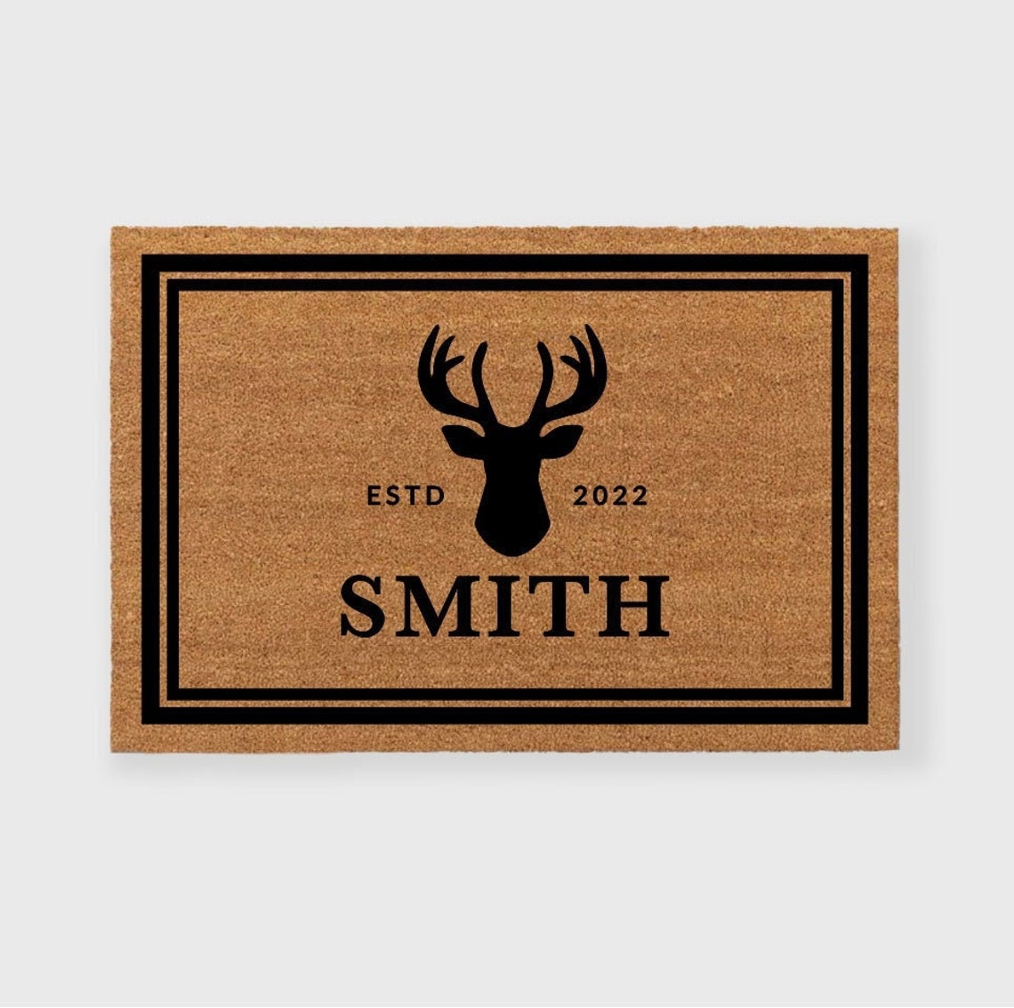 Custom Deer Doormat,antlers Doormat,deer Doormat,cabin Doormat,on ...