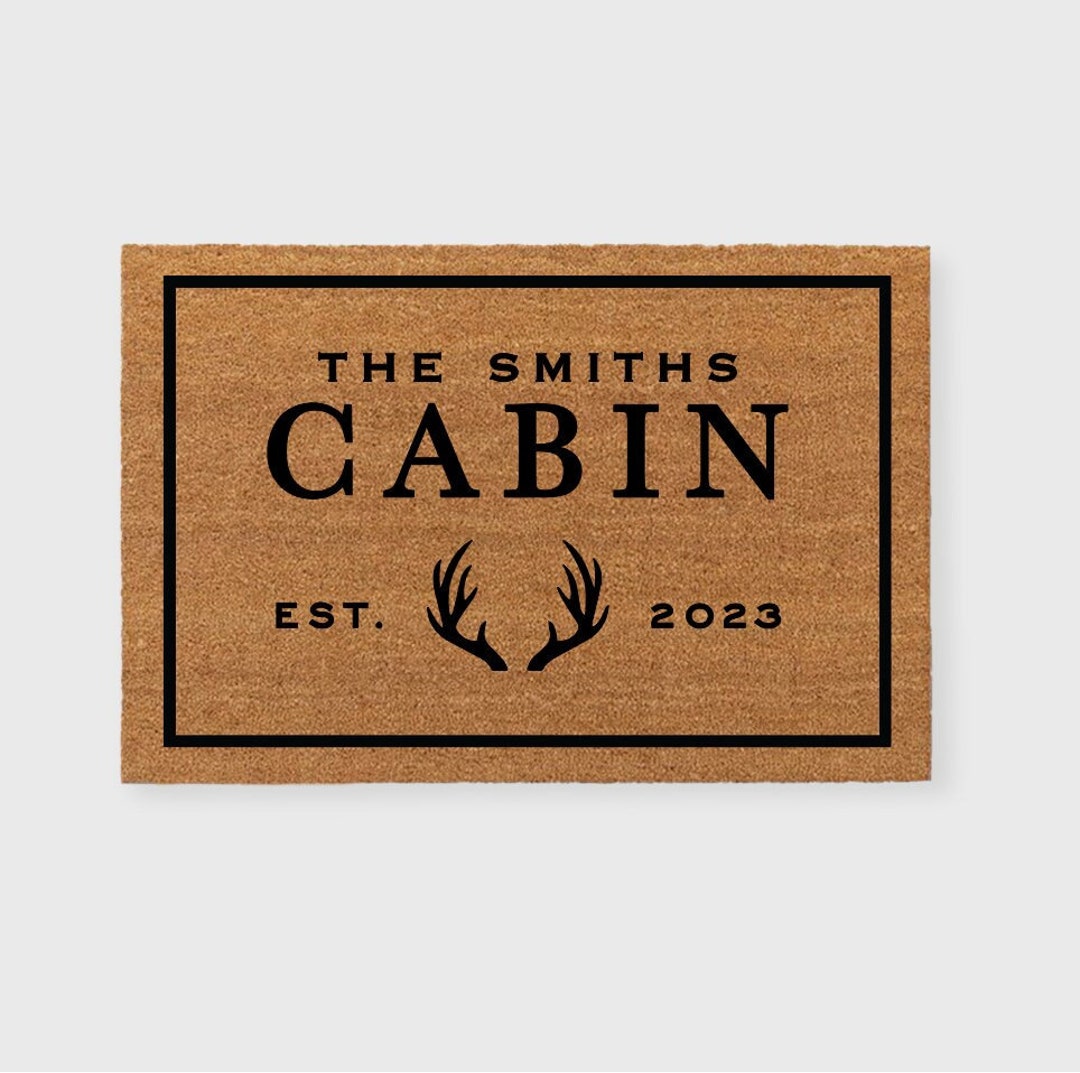 Cabin Doormat,cabin Door Mat,cabin Decor,cabin Decor Rustic,mountain ...