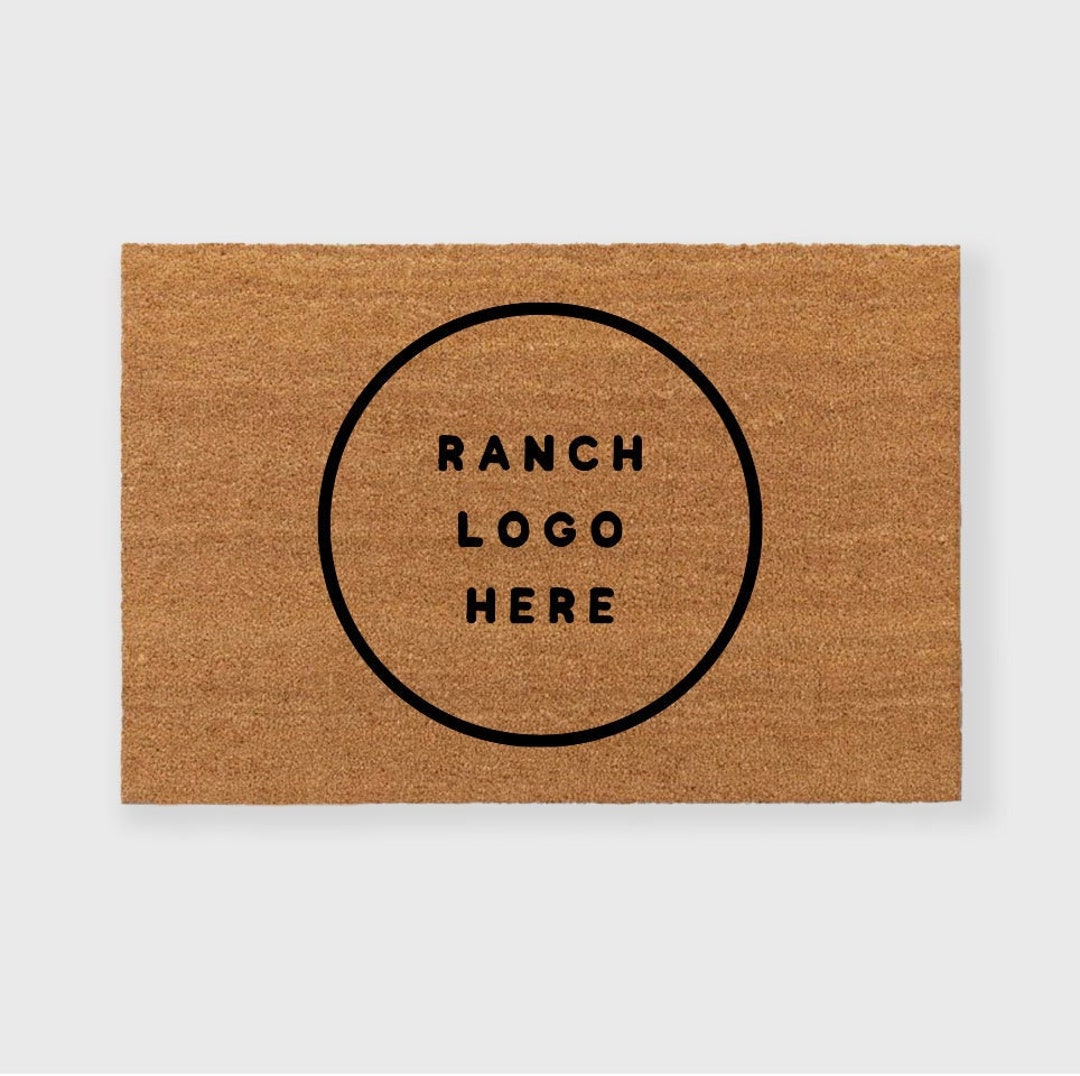 Ranch Doormat,custom Ranch Logo Doormat,cattle Brand Doormat,brand Logo ...