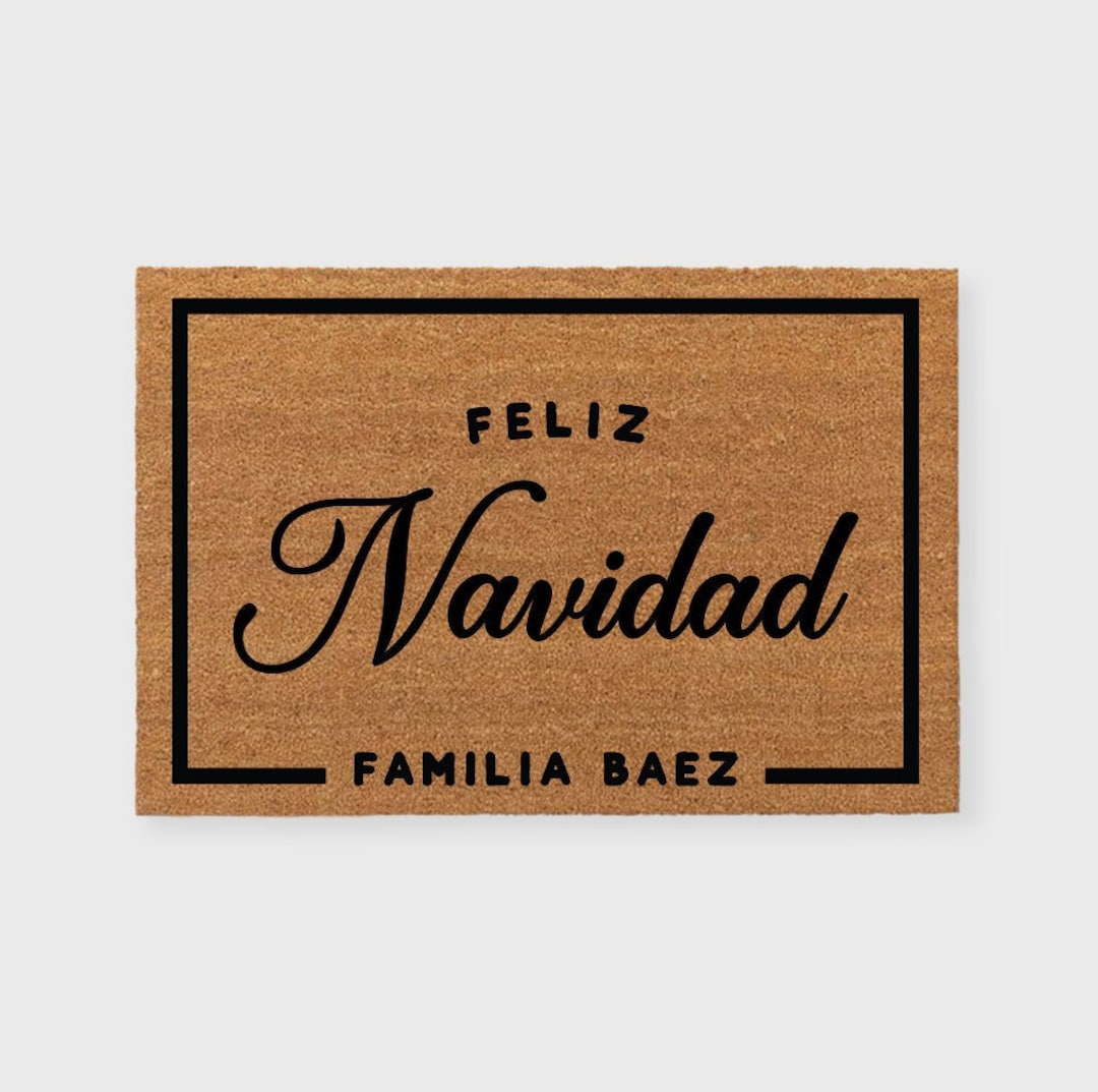 Custom Feliz Navidad Doormat, Feliz Navidad Doormat,hispanic Christmas ...