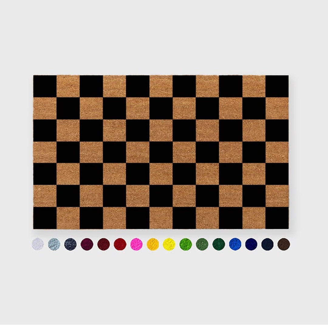 Color Checkered Doormat,checkered Door Mat,checkered Rug,color ...
