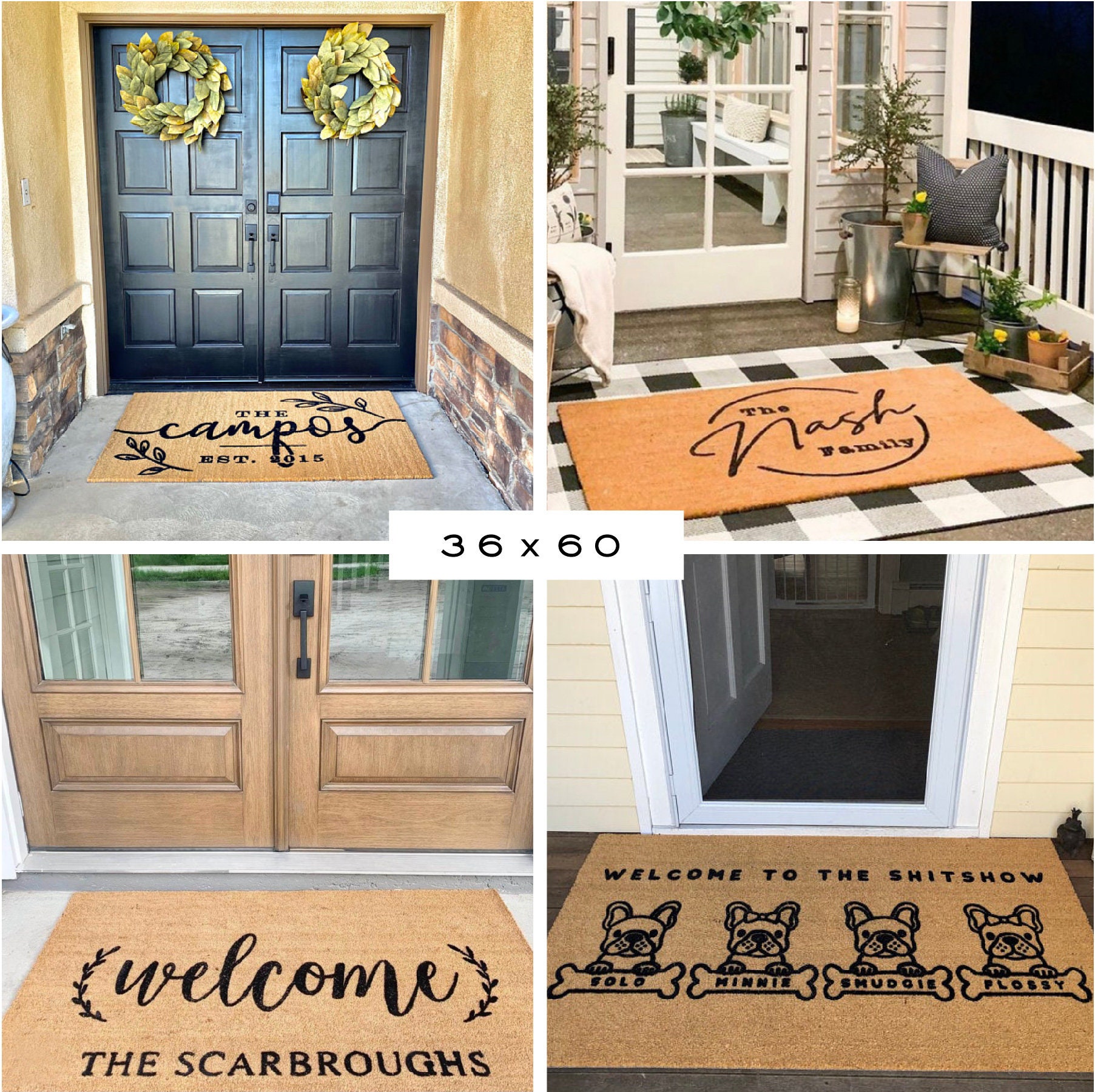 Custom 48 X 72 Inch Doormat,4ft X 6ft Doormat,large Doormat, Extra ...