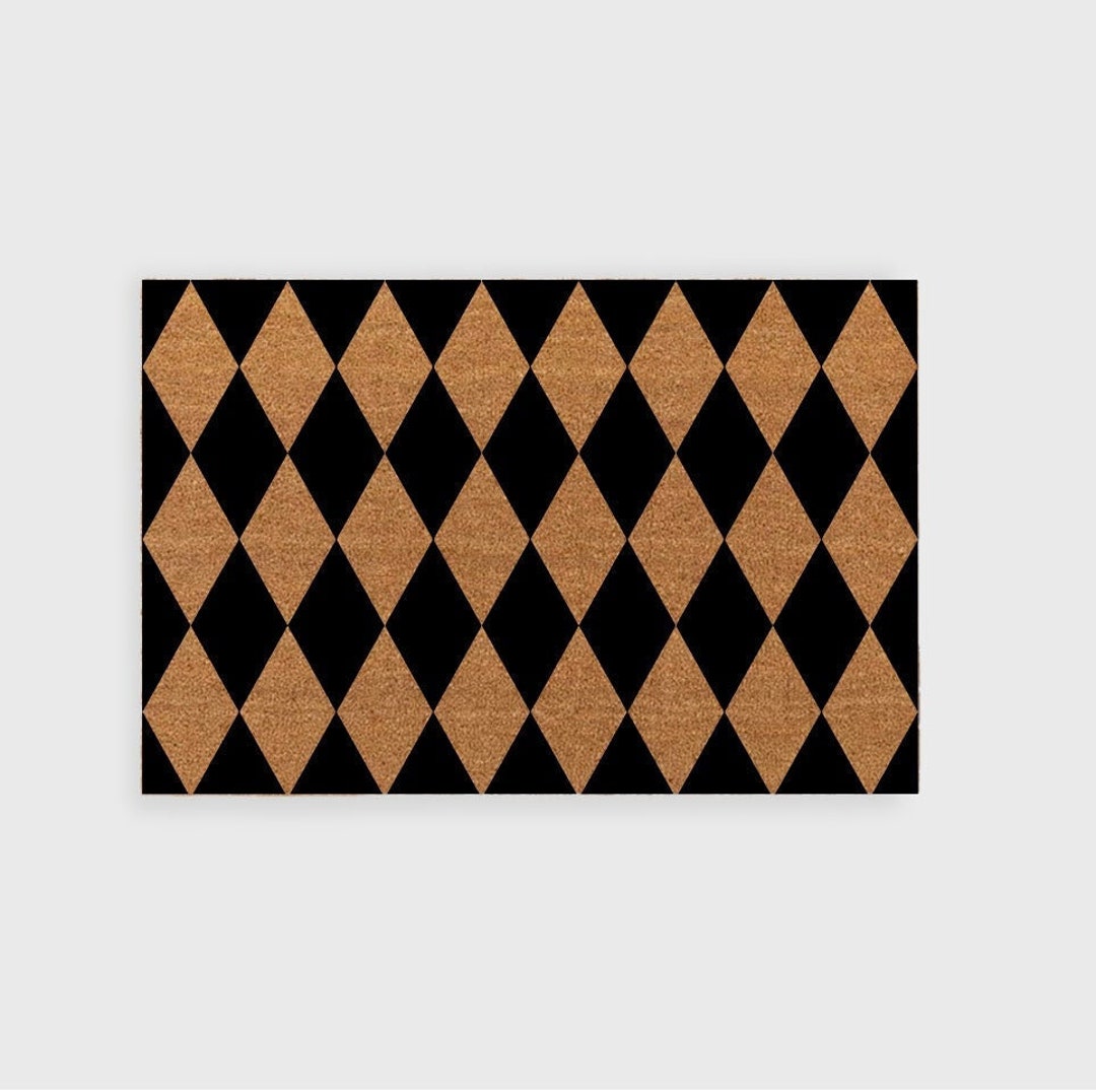 Harlequin Doormat,harlequin Decor,mardi Gras Doormat,diamond ...