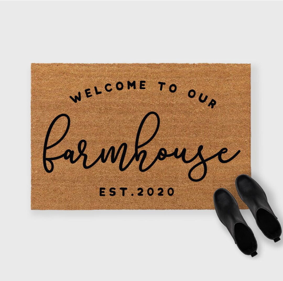Farmhouse Doormat -farm Doormat- Country Doormat-personalized Doormat ...