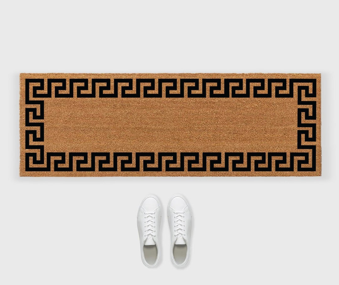 Greek Key Doormat,greek Key Border Doormat,monogram Greek Doormat,greek ...