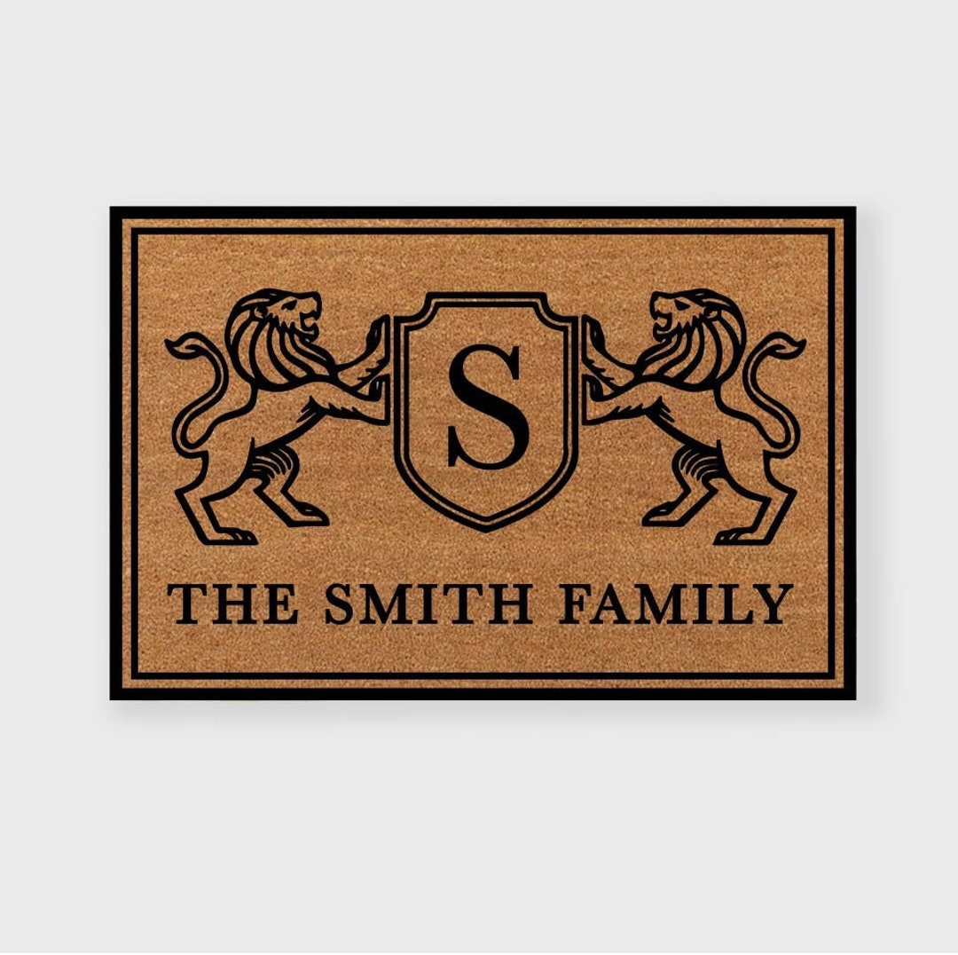 Lion Crest Doormat,regal Doormat,regal Crest Doormat,family Crest ...