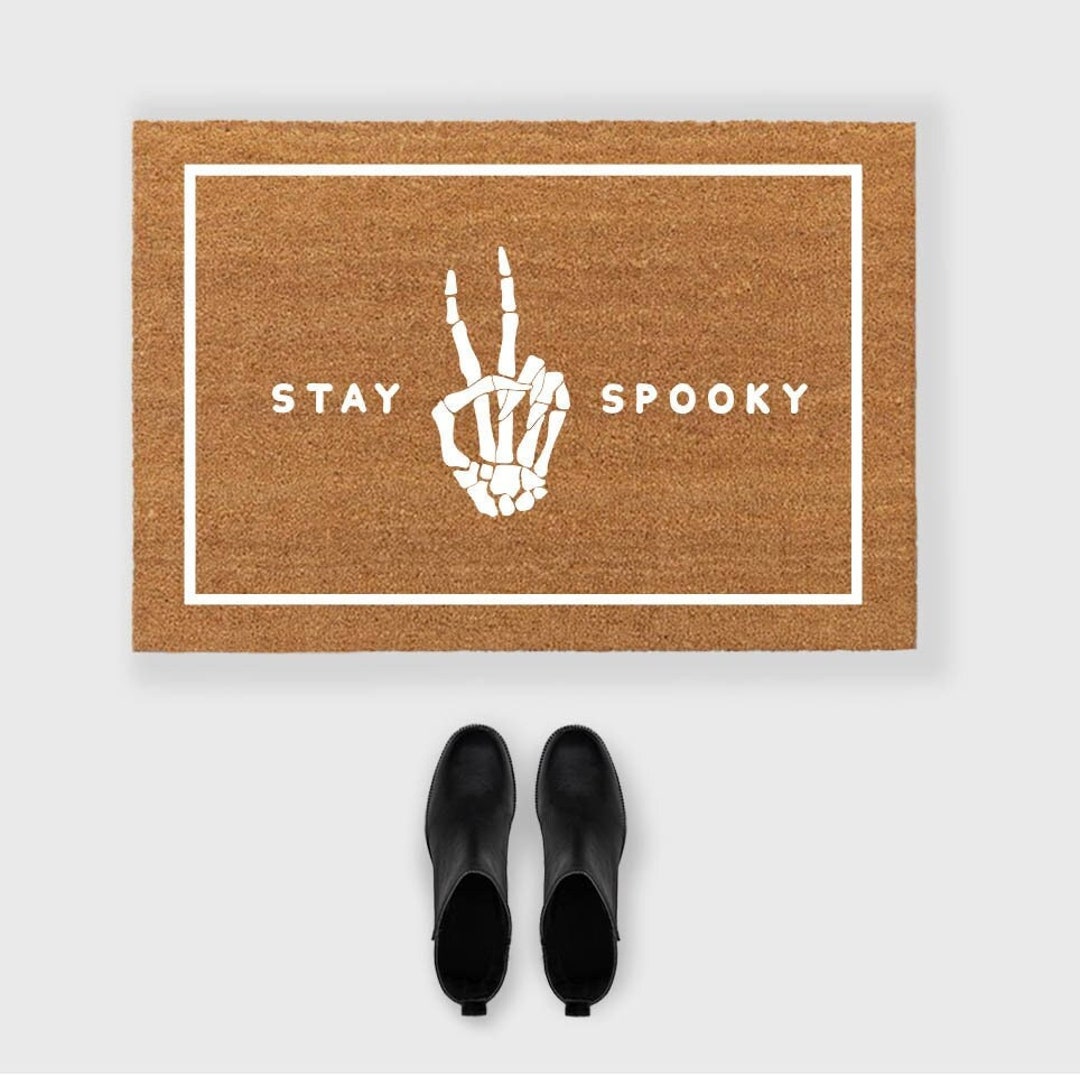 Stay Spooky Doormat,dancing Skeletons Doormat,skeleton Doormat,bones ...