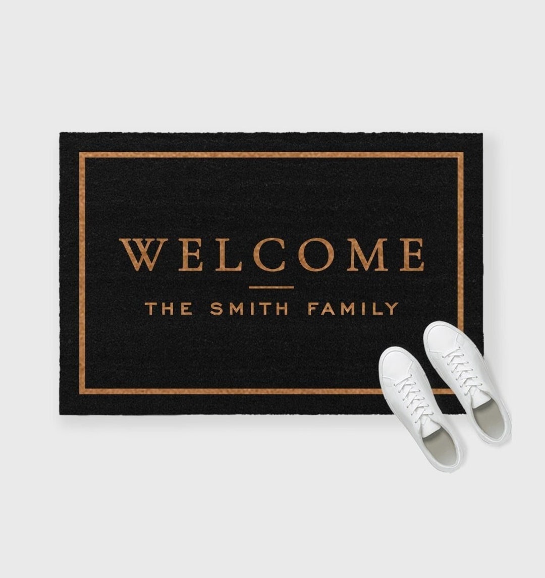 Welcome Doormat,custom Welcome Mat,welcome Personalized Name Doormat ...