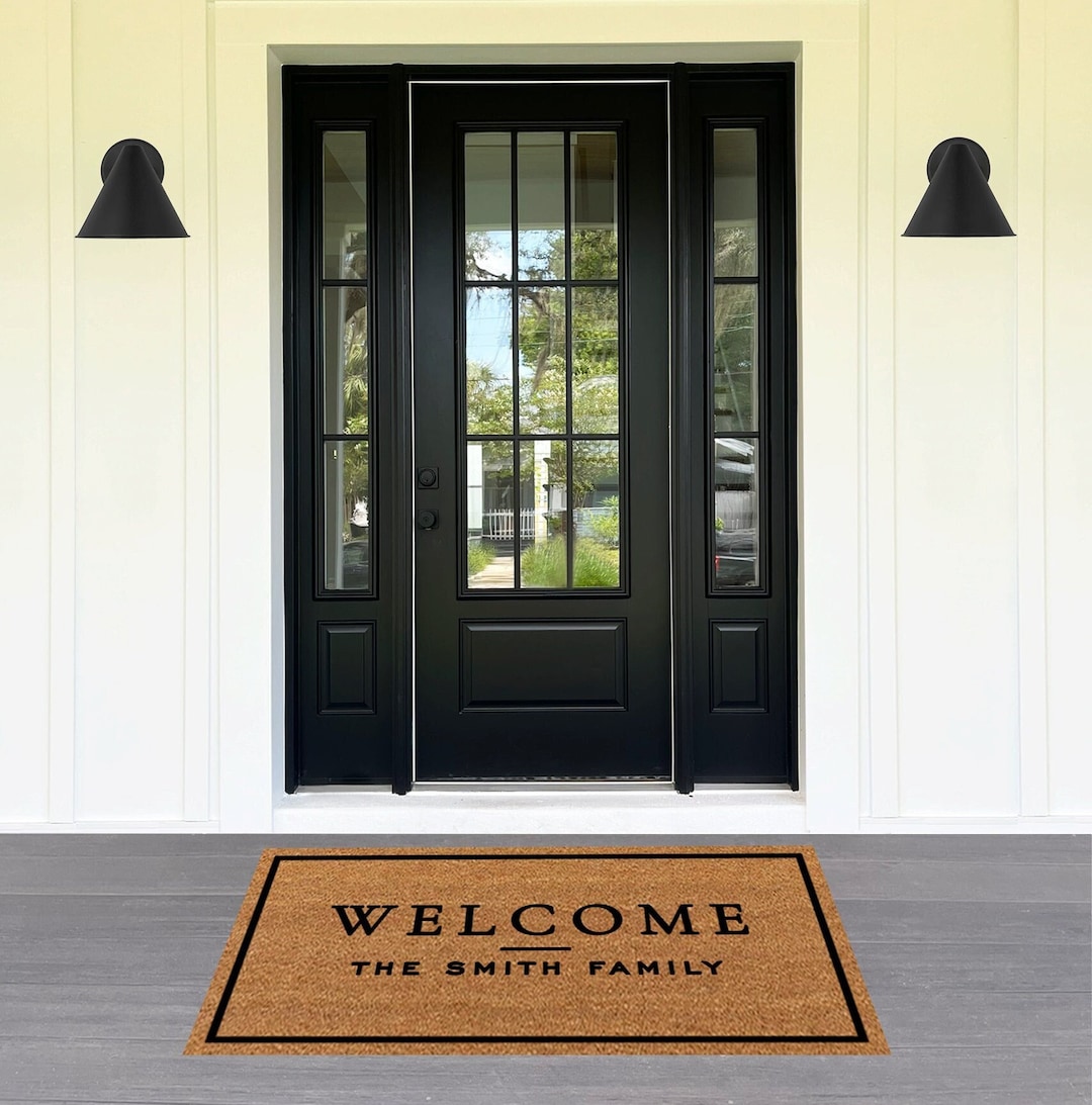 Welcome Doormat,custom Welcome Mat,welcome Personalized Name Doormat ...