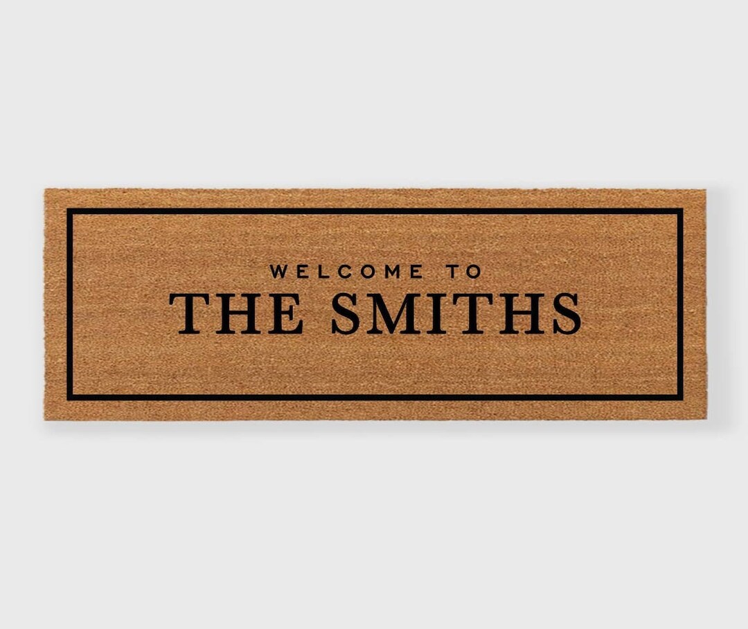 Personalized Last Name Doormat,monogram Last Name Doormat, Welcome ...